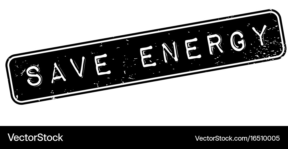 Save energy rubber stamp Royalty Free Vector Image