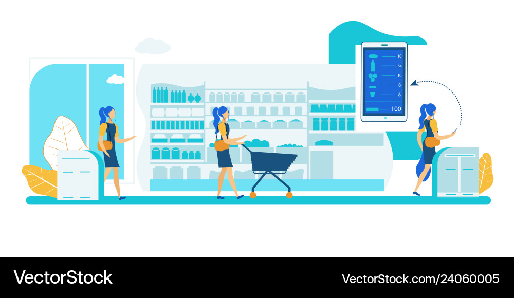 Self service store smart Regal Vision Technologie Vektorbild
