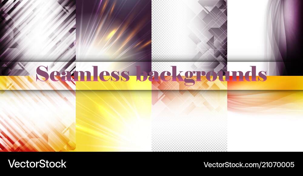 Set of seamless with large and small lines Vector Image
