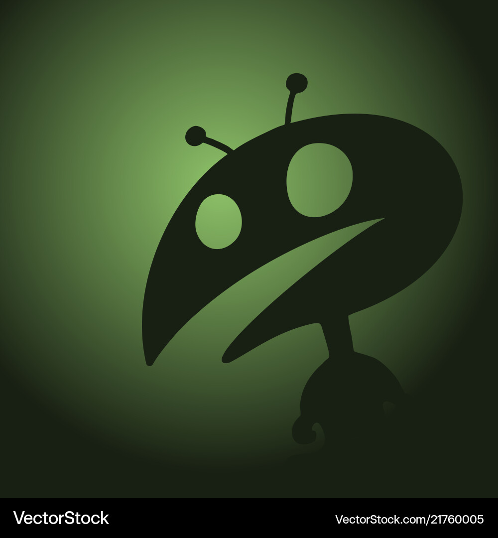Shadow alien Royalty Free Vector Image - VectorStock