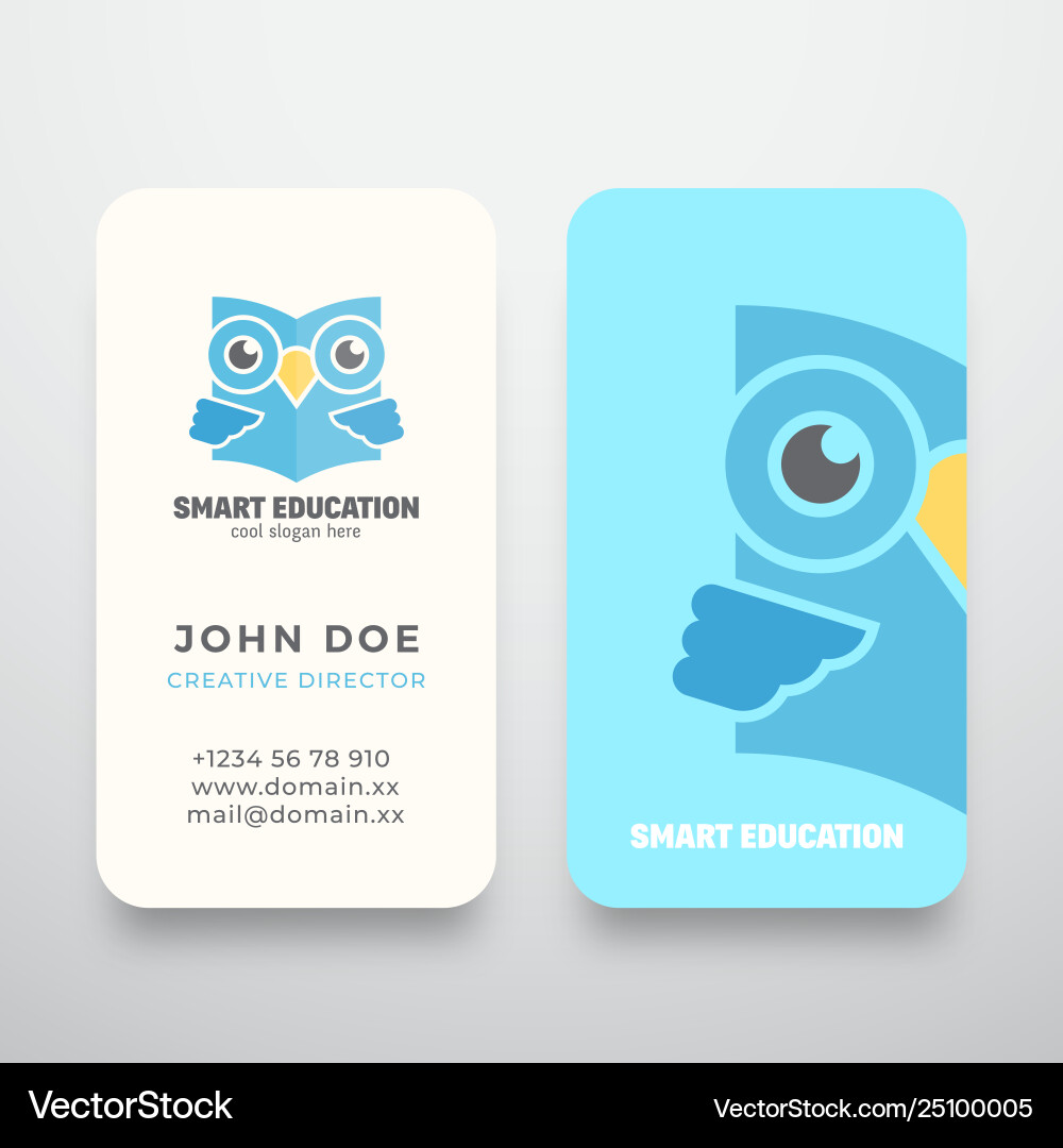 Smart education abstract sign or logo Royalty Free Vector