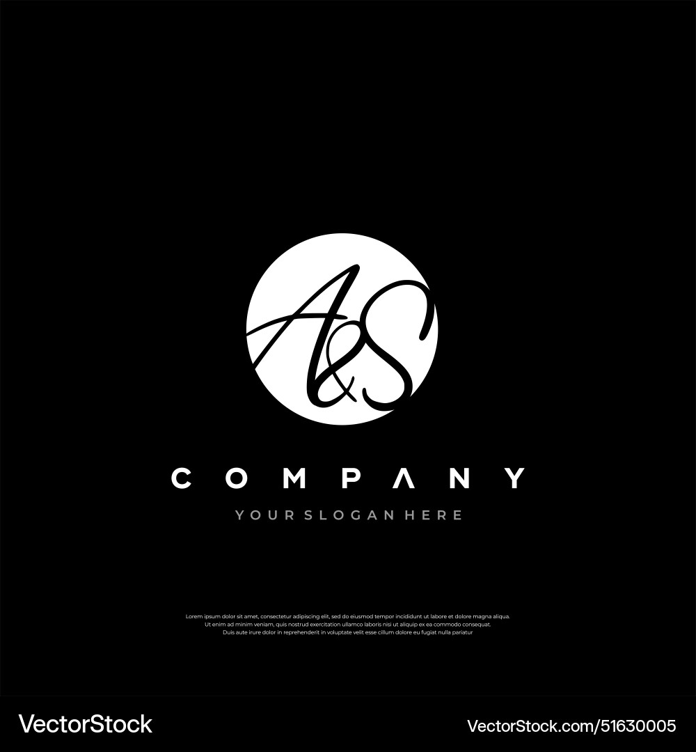 Sophisticated as monogram for modern brands Vector Image