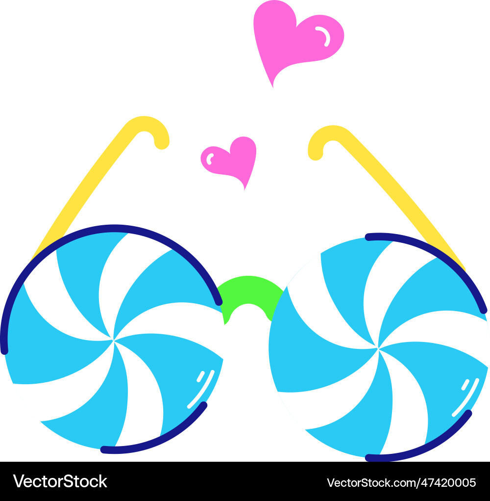 Swirl glasses Royalty Free Vector Image - VectorStock