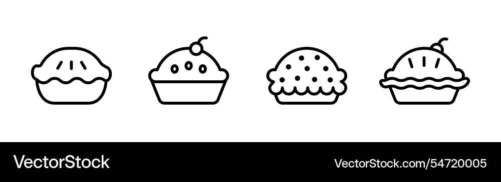 Thanksgiving pie icon outline thanksgiving pie Vector Image