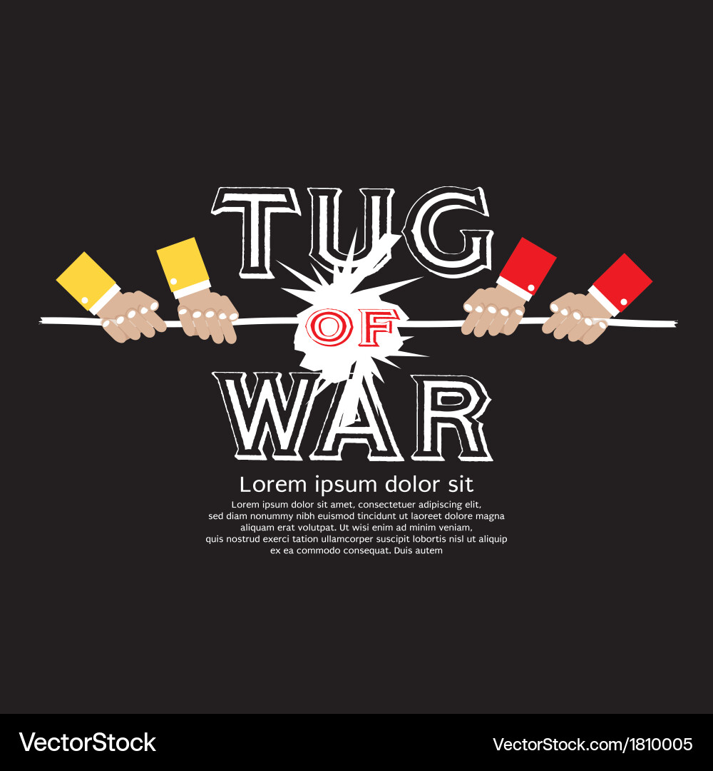 Tug of war eps10 Royalty Free Vector Image - VectorStock