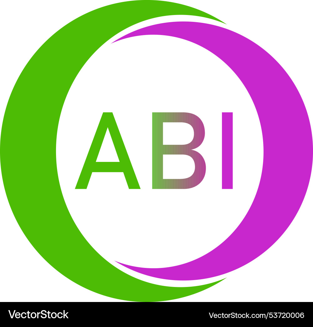 Abi circle concept logo design template Royalty Free Vector