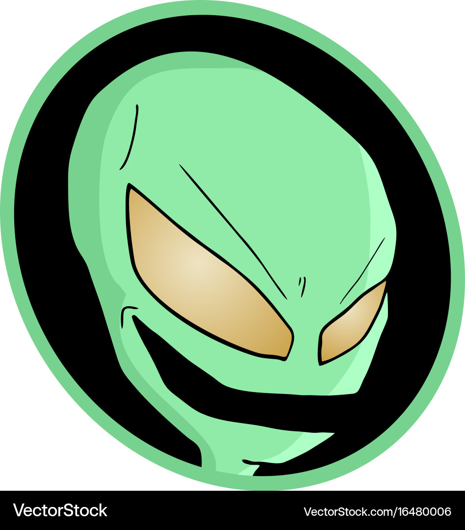 Alien face Royalty Free Vector Image - VectorStock