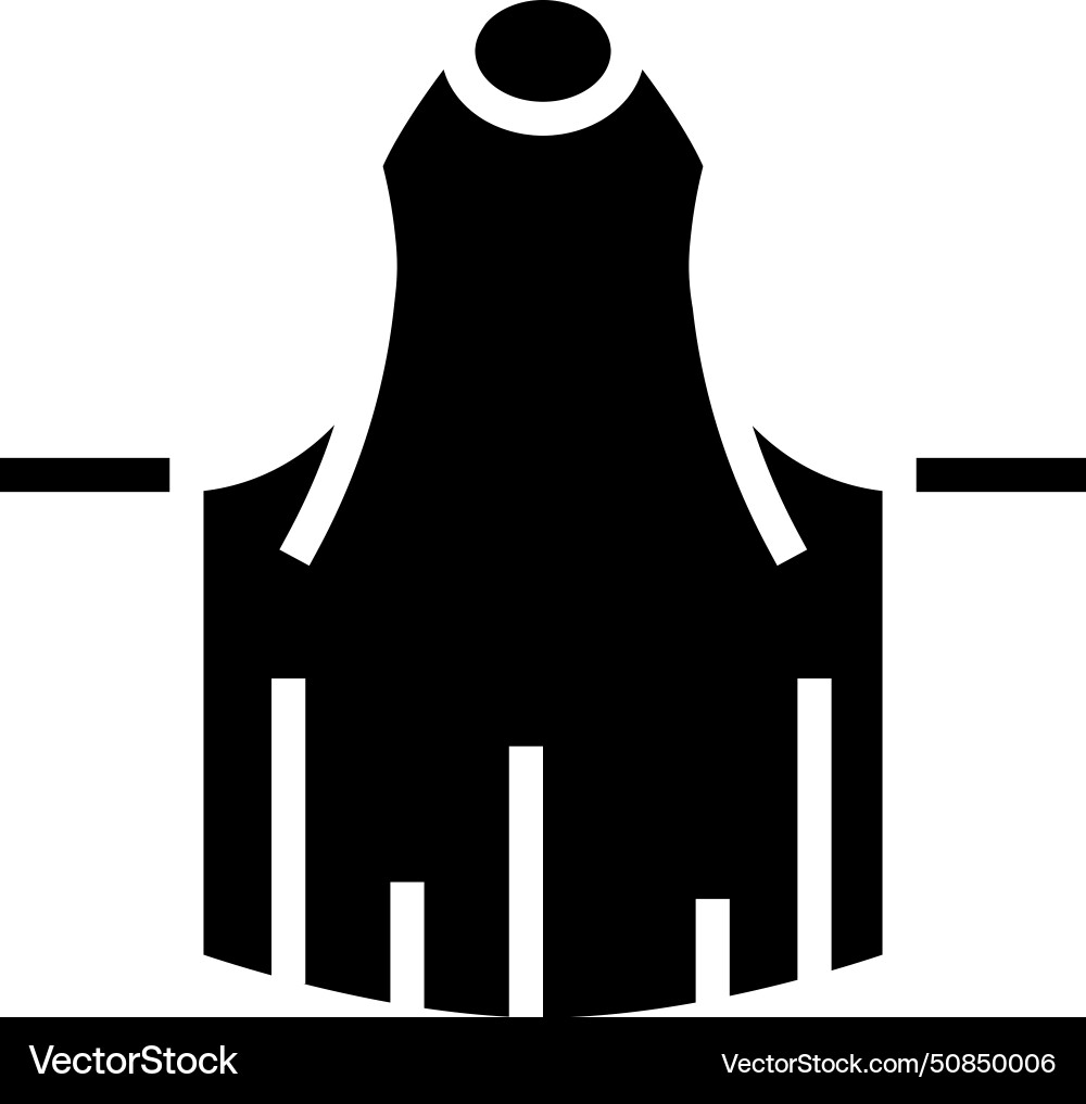 Apron ppe protective equipment glyph icon Vector Image