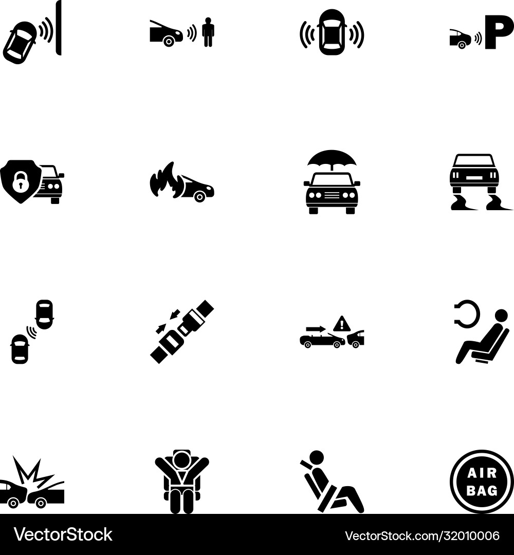 Auto safety icon - expand to any size change Vector Image
