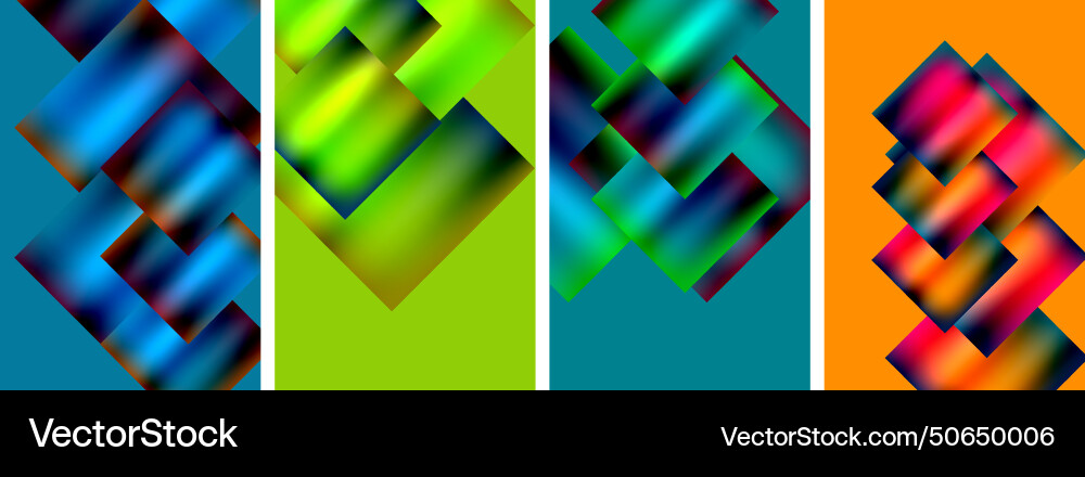 Colorful metal square abstract poster backgrounds Vector Image