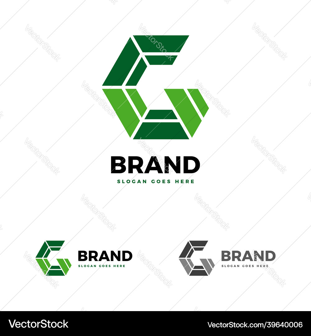 G green logo template – Royalty-Free Vector | VectorStock