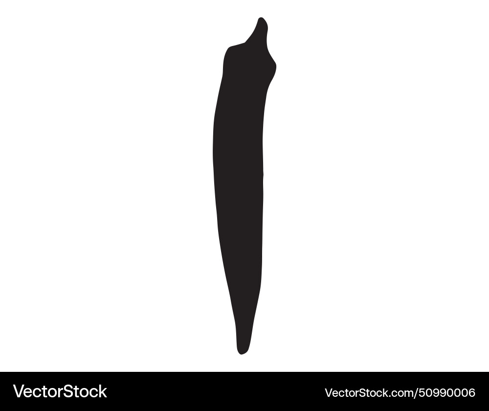 Lady finger silhouette art Royalty Free Vector Image