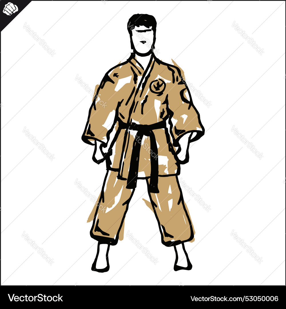 Martial art colored symbol design karate emblem Vector Image