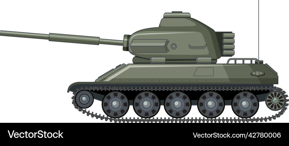 Military battle tank on white background – Royalty-Free Vector ...