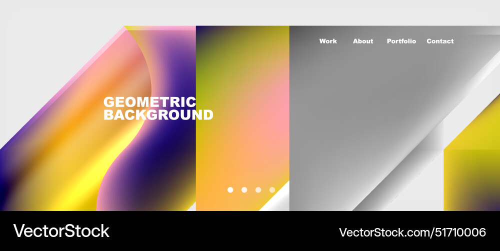 Minimal geometric web site page template design Vector Image