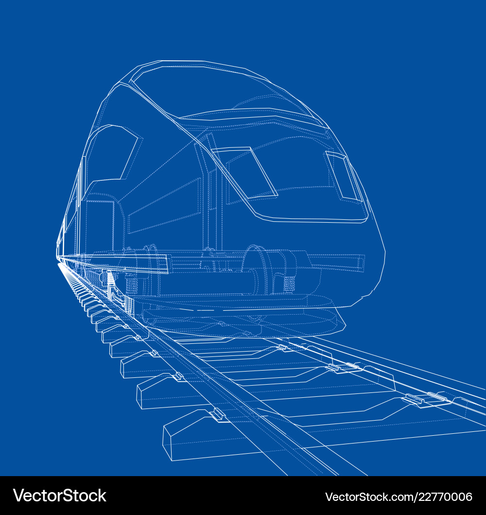 Moderne Geschwindigkeit Zug Konzept Lizenzfreier Vektor