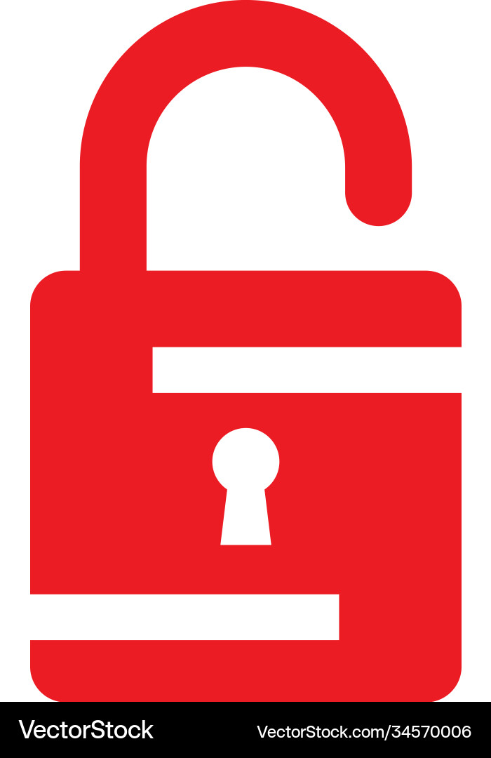 Padlock logo icon Royalty Free Vector Image - VectorStock