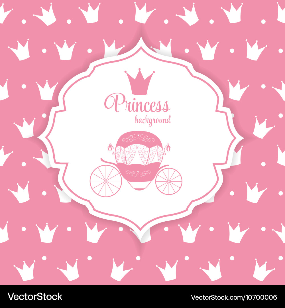 Princess crown background Royalty Free Vector Image