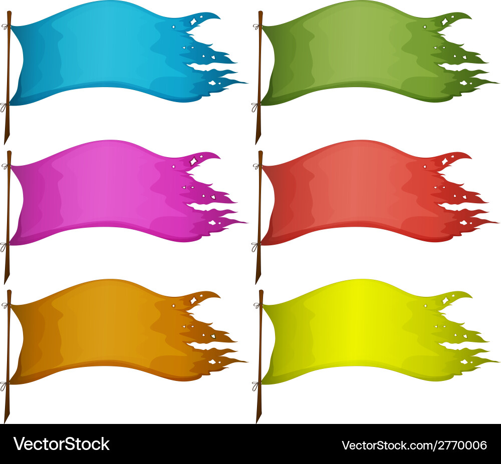 Sets of empty flags Royalty Free Vector Image - VectorStock