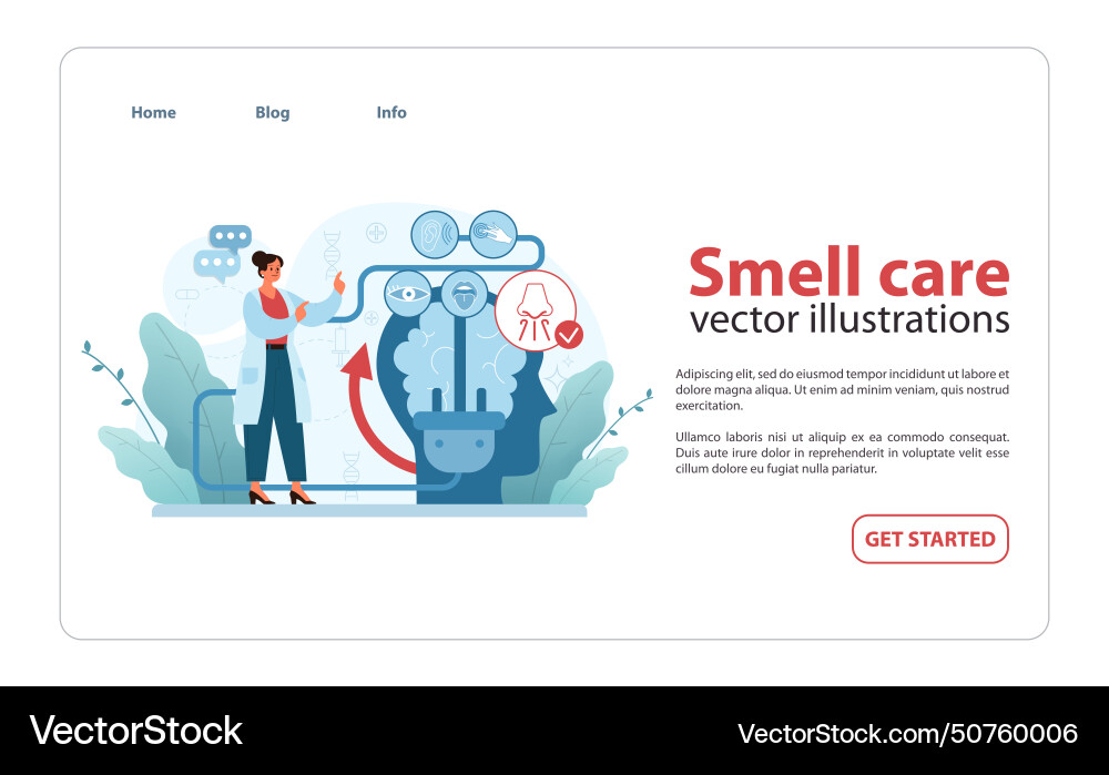 Smell care awareness an expert Royalty Free Vector Image