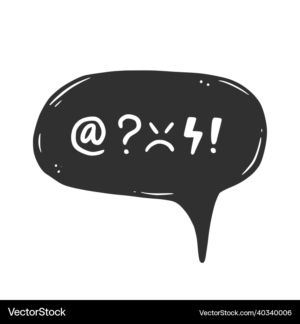 Swear word speech bubble Royalty Free Vector Image