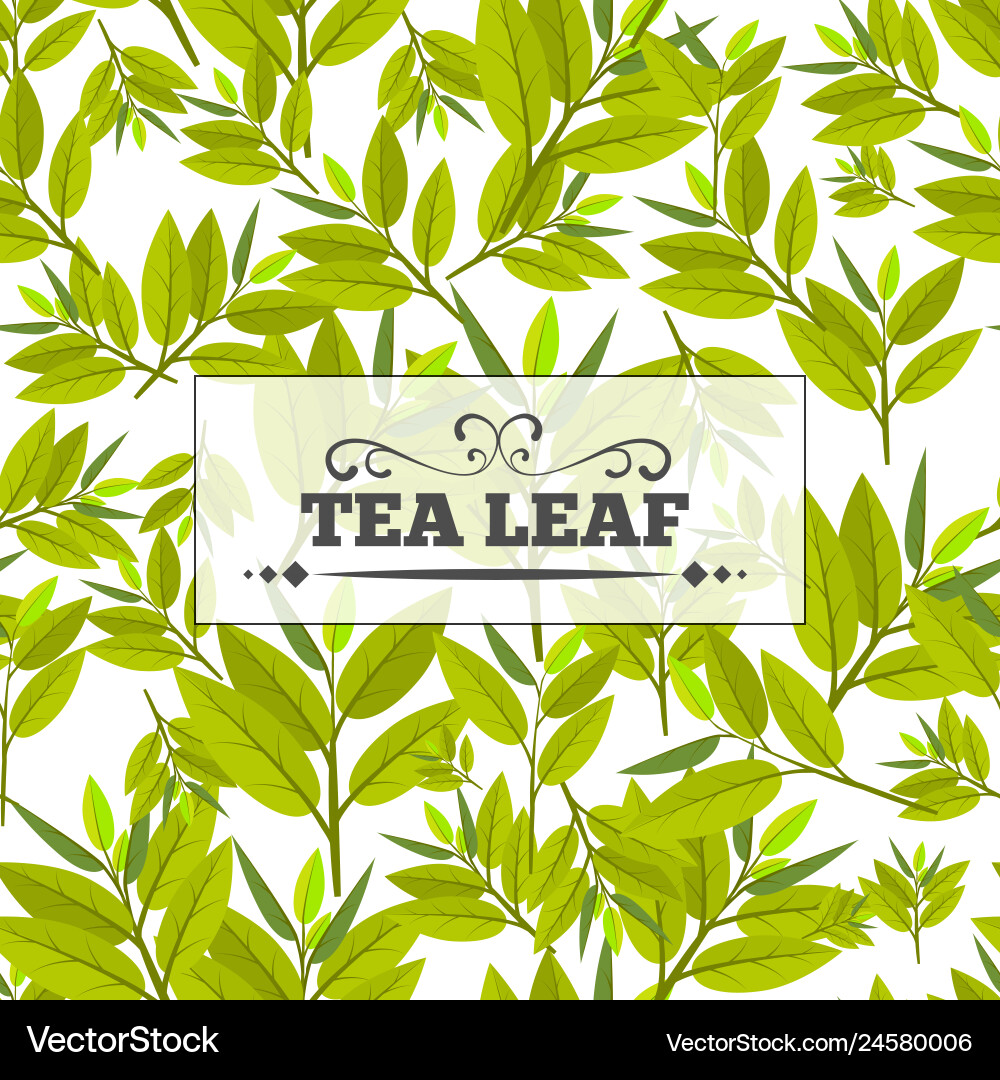 Teeblatt nahtlose Muster für Ihren Hintergrund Vektorbild