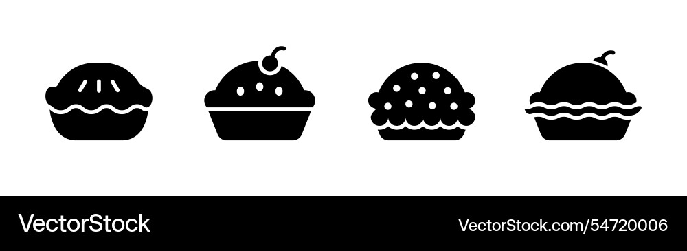 Thanksgiving pie icon black Royalty Free Vector Image