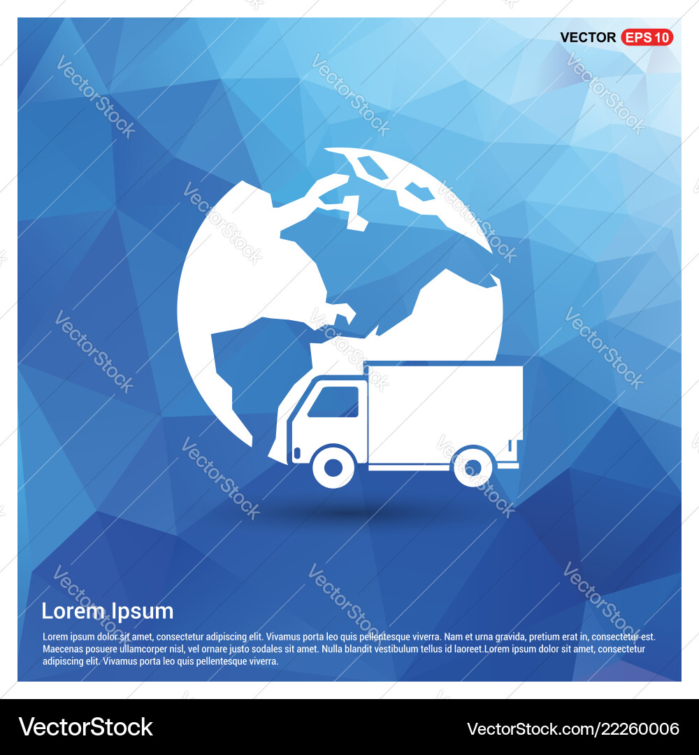 Worldwide delivery icon Royalty Free Vector Image