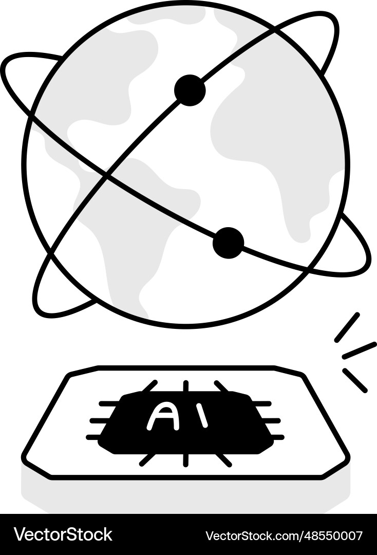 Ai world Royalty Free Vector Image - VectorStock