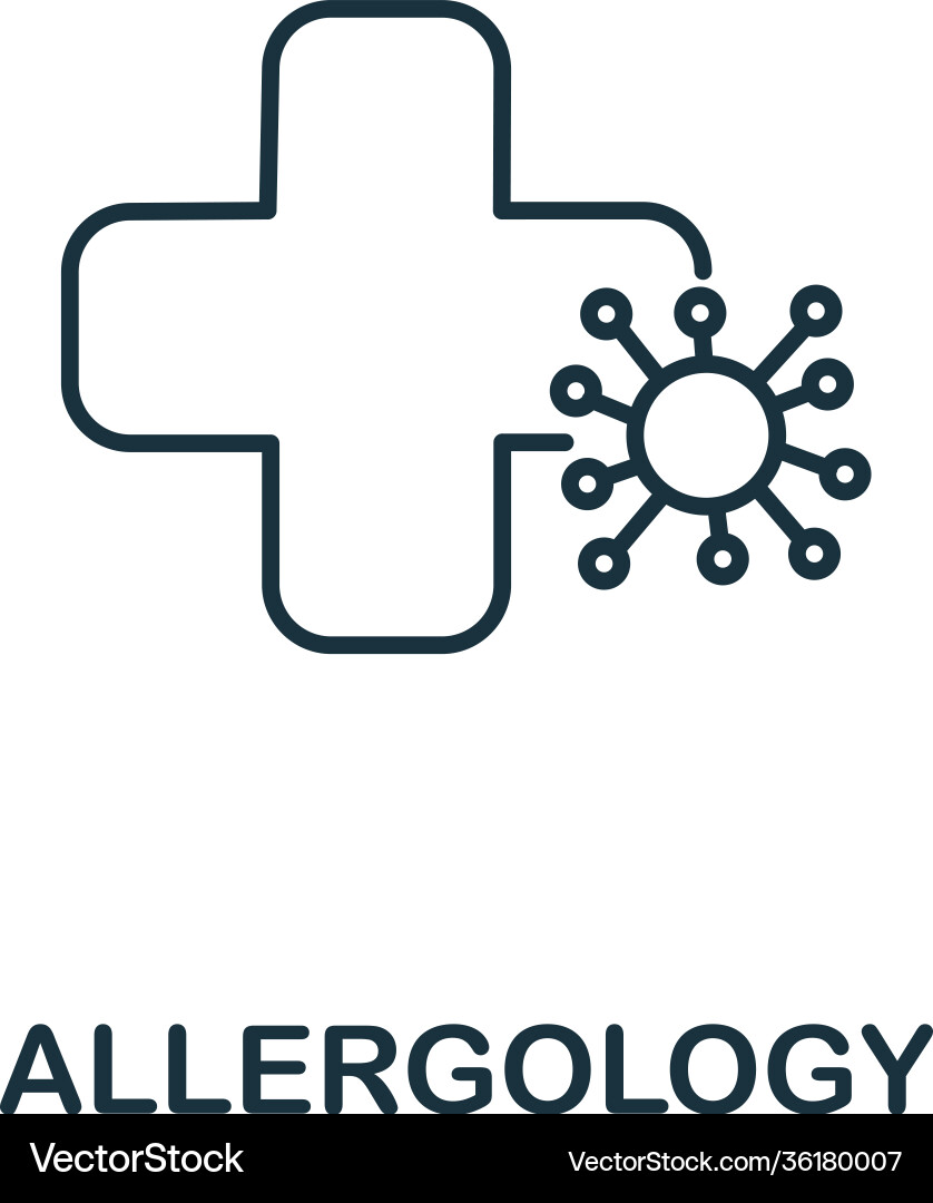 Allergology icon from medical collection simple Vector Image