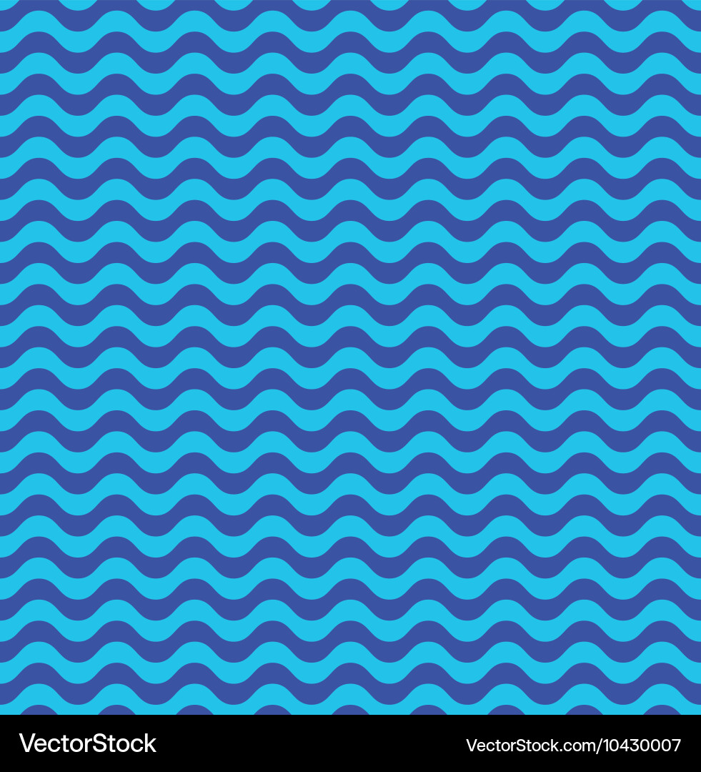 Blue sea waves seamless pattern Royalty Free Vector Image