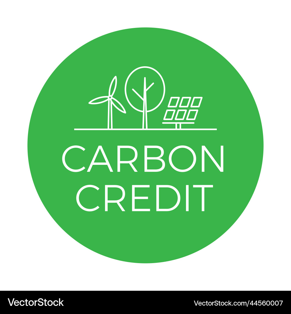 Carbon credit icon concept Royalty Free Vector Image