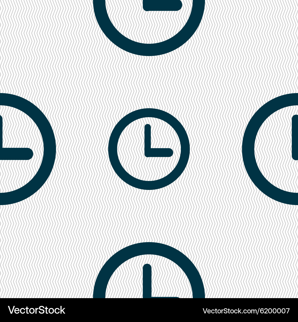 Clock sign icon mechanical symbol seamless Vector Image