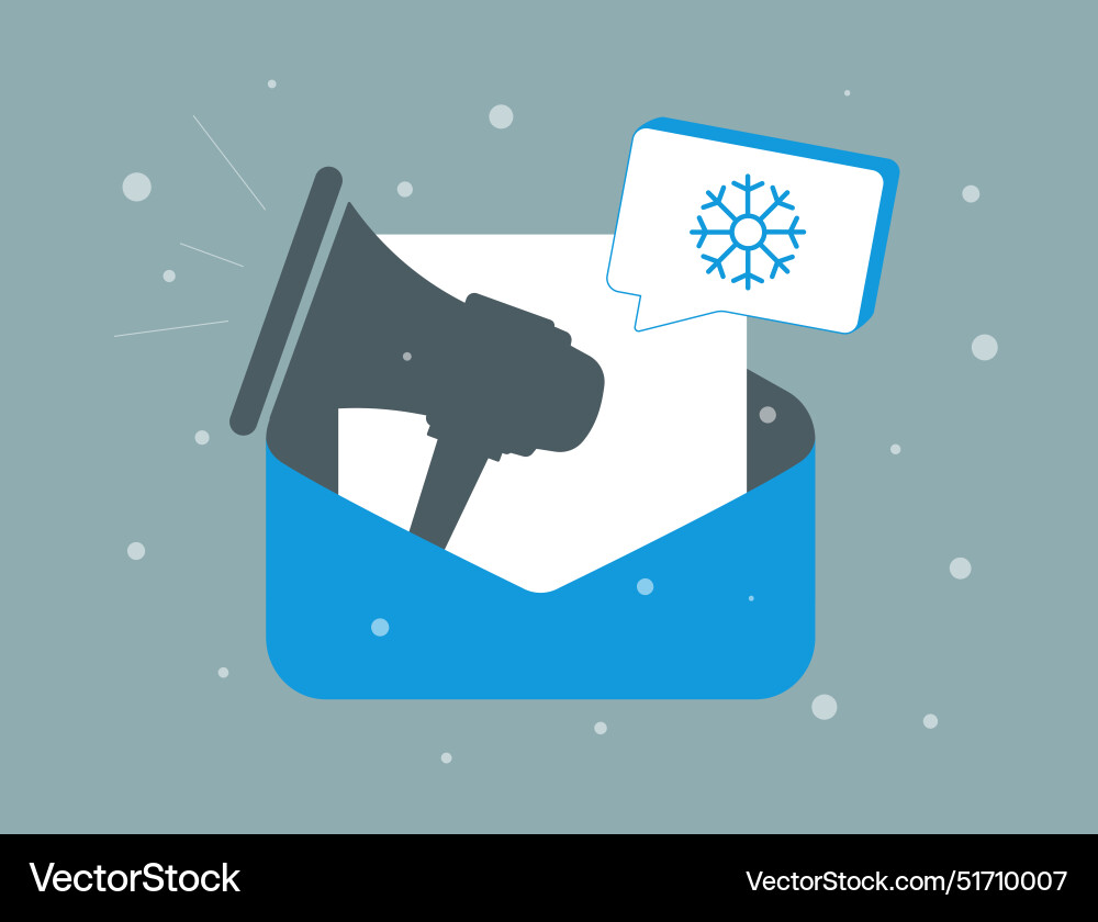 Cold email marketing concept e-mail outreach Vector Image