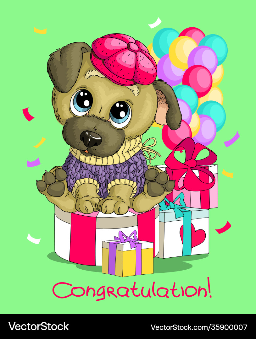 Cute birthday images Royalty Free Vector Image