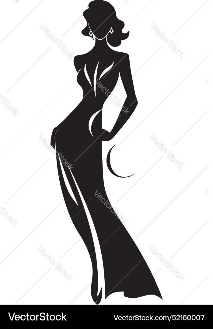 Diva divine glamorous lady logo concept Royalty Free Vector