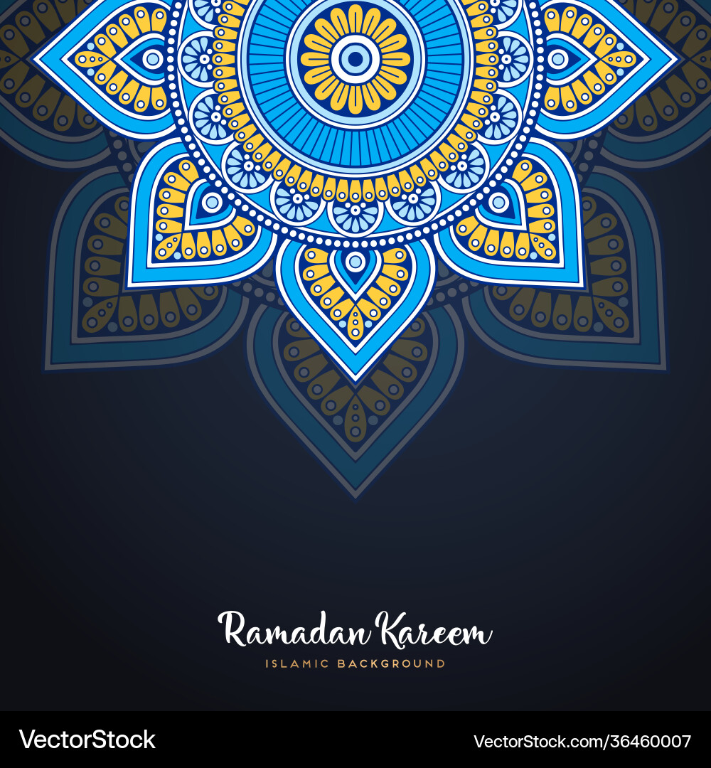 Islamic background with mandala Royalty Free Vector Image