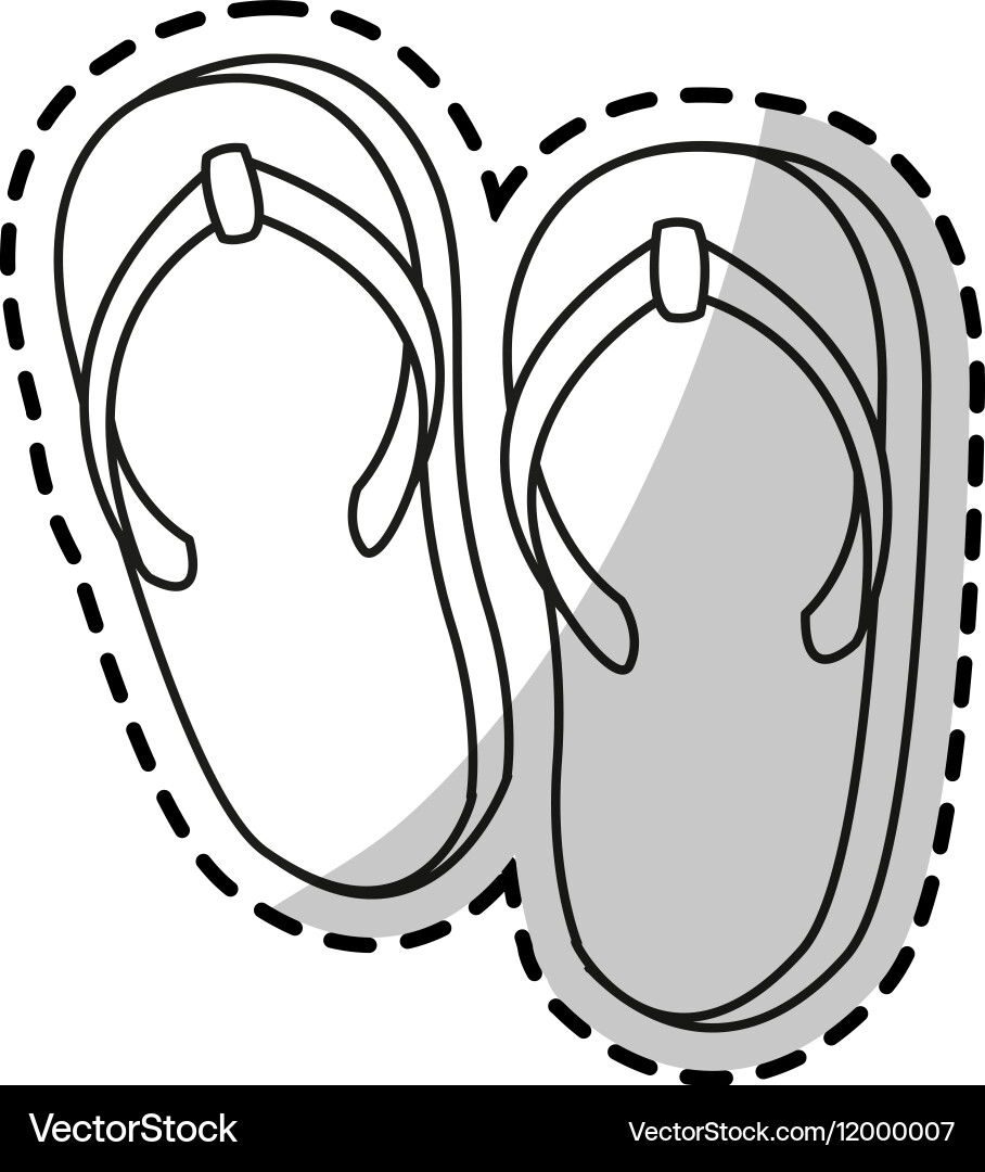 Isolated sandals design Royalty Free Vector Image