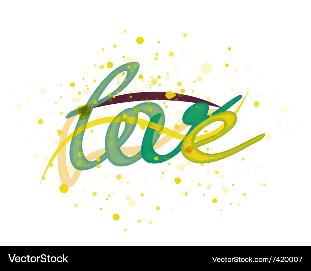 Love lettering word Royalty Free Vector Image - VectorStock