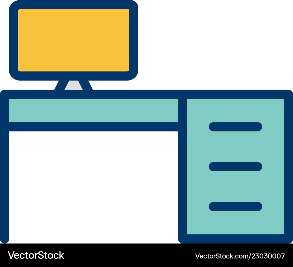 Office table icon Royalty Free Vector Image - VectorStock