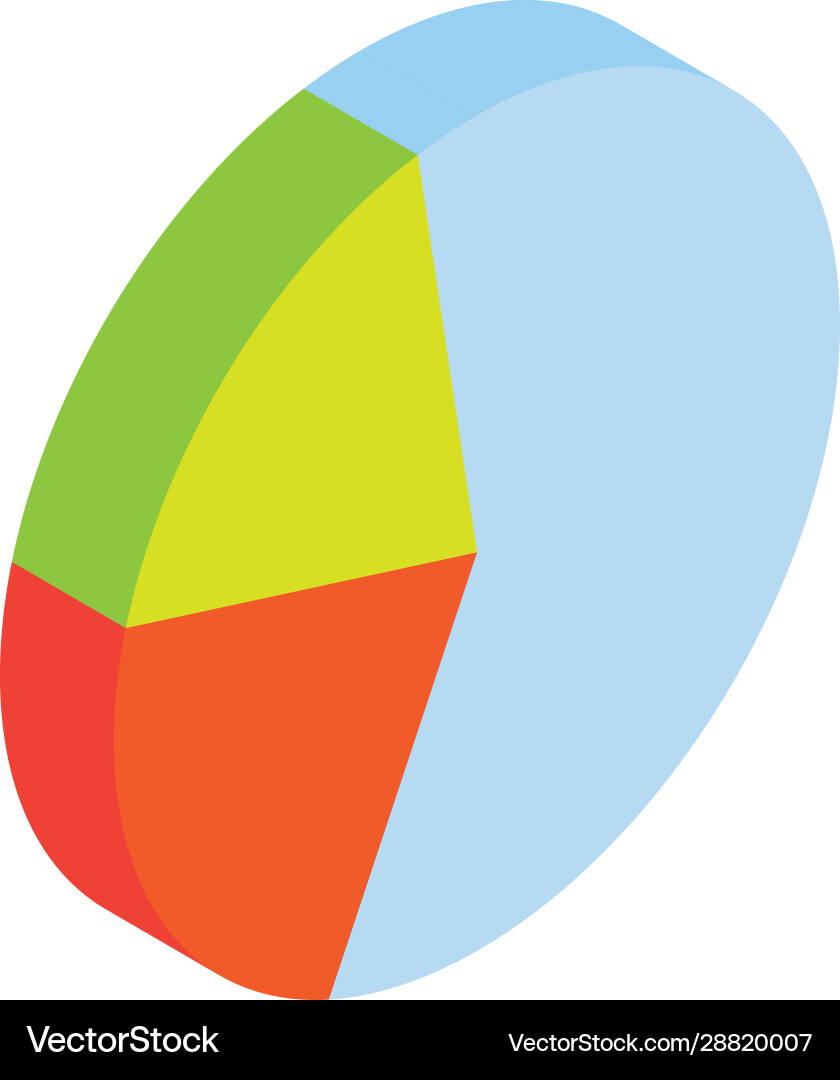 Pie chart in white background Royalty Free Vector Image