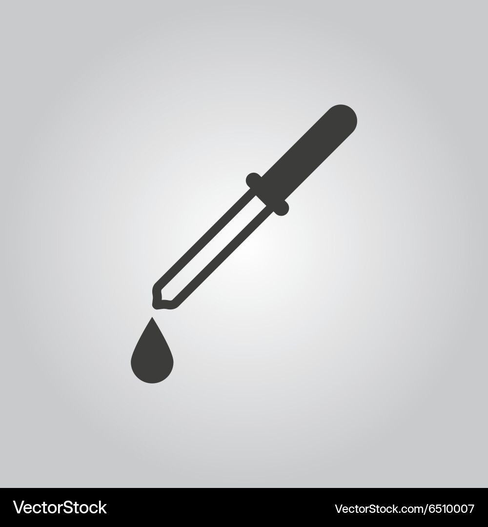 Pipette icon dropper and eyedropper analysis Vector Image