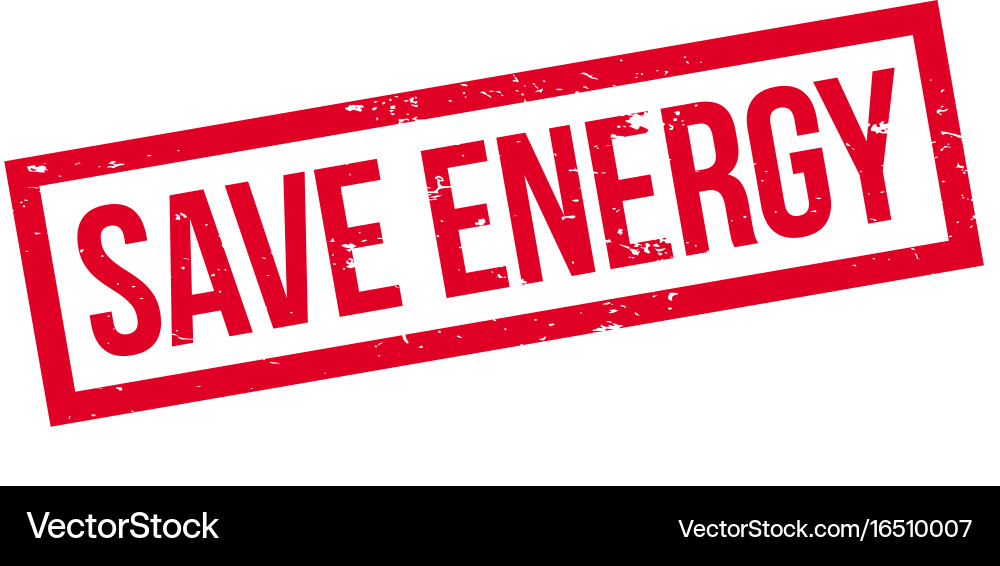 Save energy rubber stamp Royalty Free Vector Image