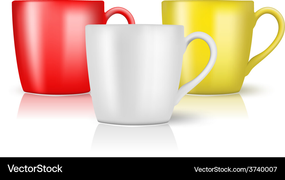 Set of cups Royalty Free Vector Image - VectorStock