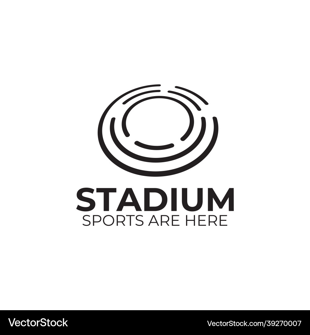 Sport stadium logo design template Royalty Free Vector Image