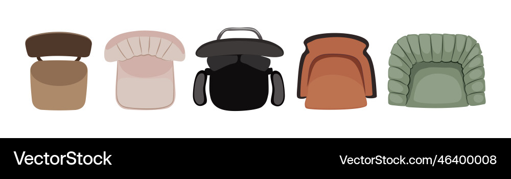 Armchairs chairs for interior design set top view Vector Image