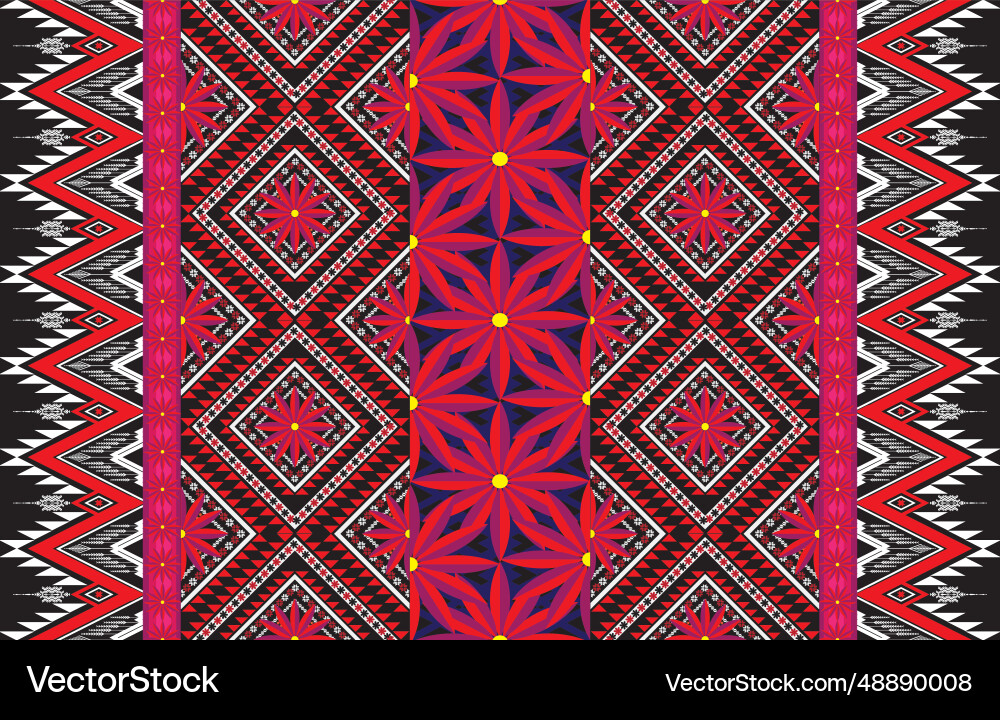Aztec ethnic background design with a seaml Vector Image