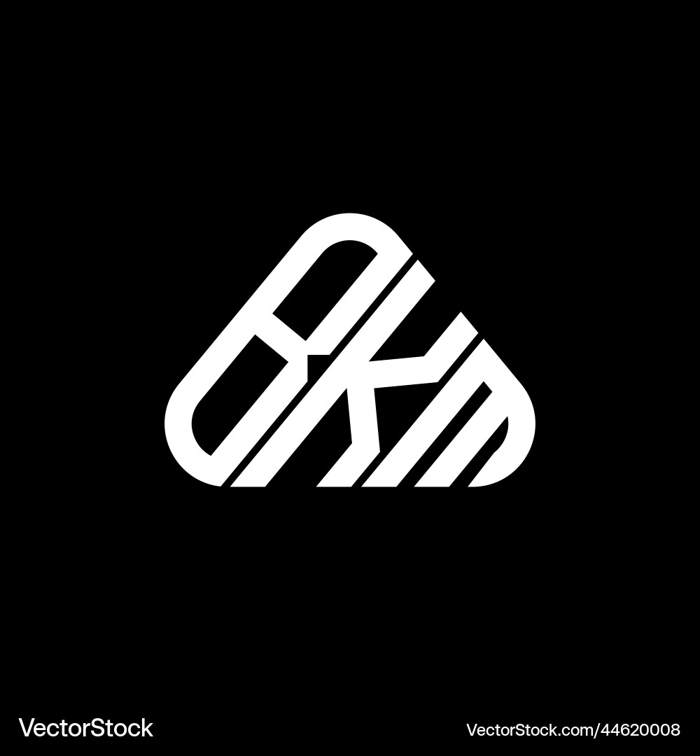Bkm letter logo creative design with graphic Vector Image