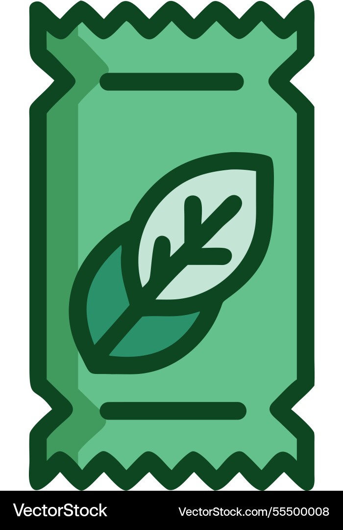 Eco packing biodegradable wrapper icon Royalty Free Vector