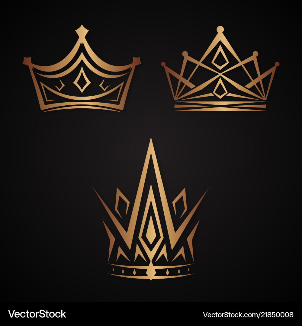 Elegance crown Royalty Free Vector Image - VectorStock